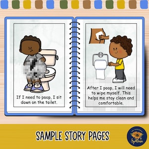 Wiping Bottom Social Story | Toileting Social Story for Autism ...