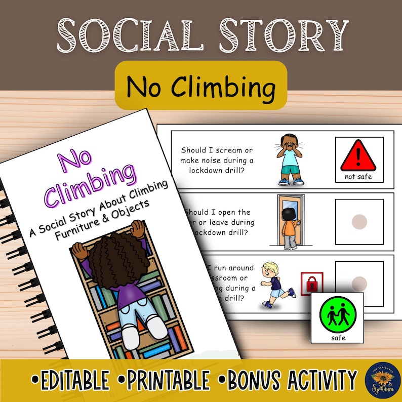 No Climbing Social Story for Kids | Climbing on Furniture | Behavior ...