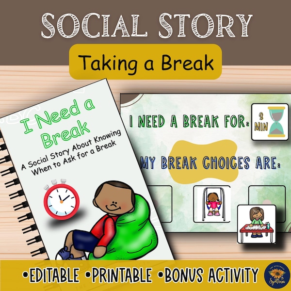 I Need a Break Visual - Etsy