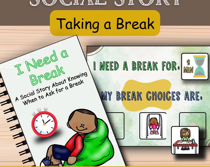 Boardmaker Take a Break/create Your Own Break Card PEC Visual - Etsy Canada