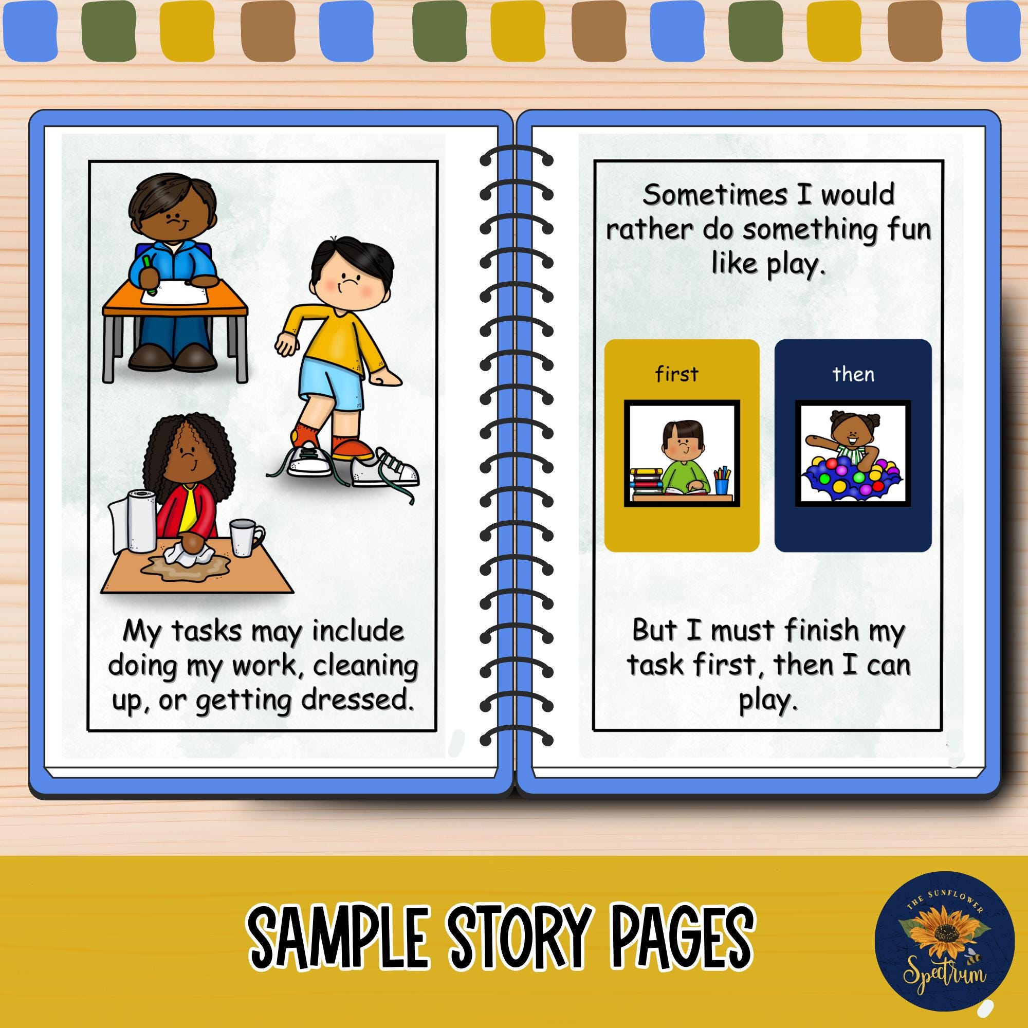 Staying on Task & Following Directions Social Story With Visuals ...