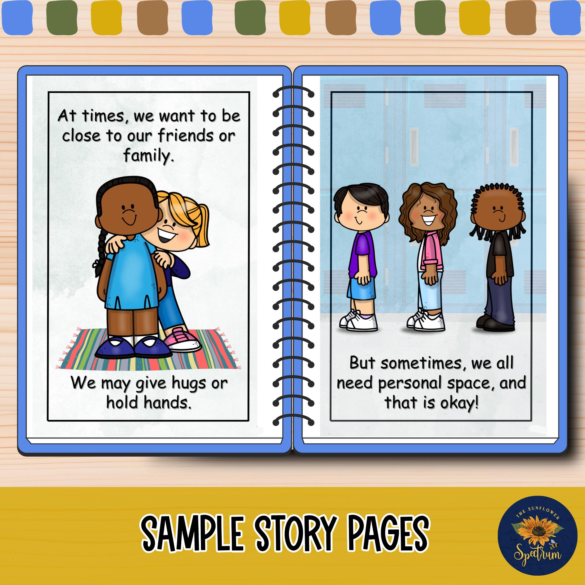 Social Boundaries Social Story Bundle for Autism | Personal Space, No ...