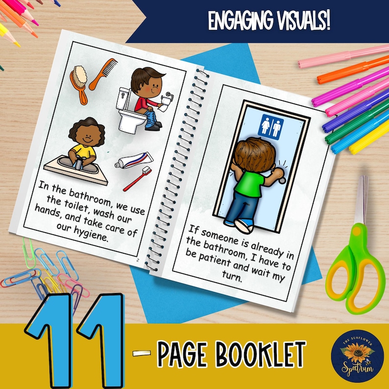 Bathroom Etiquette Social Story for Kids | Life Skills | Toileting ...
