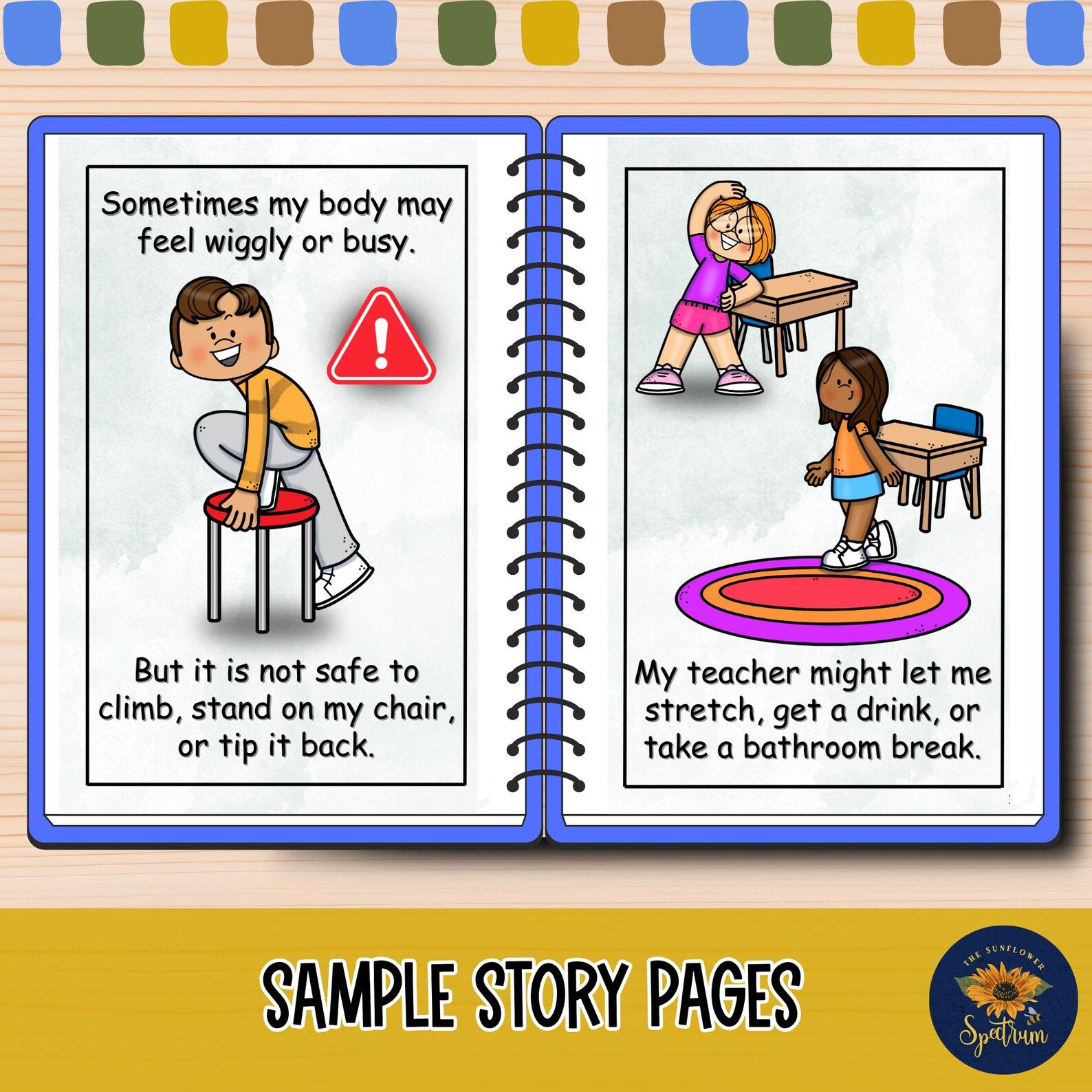 Sitting in My Seat Social Story | Rules for School | Classroom Manners ...