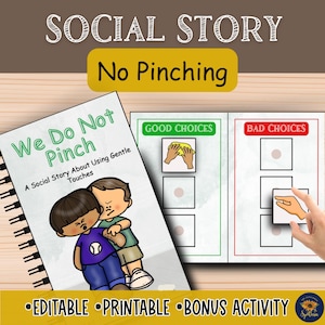 No Pinching Social Story | Self-regulation & Social Emotional Learning ...