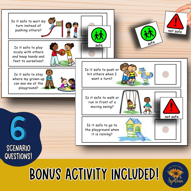 Playground Safety Social Story for Autism | Safety Rules for Kids ...