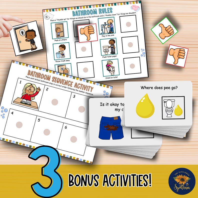 Bathroom Social Story Bundle | Bathroom Accidents, Wiping Myself for ...