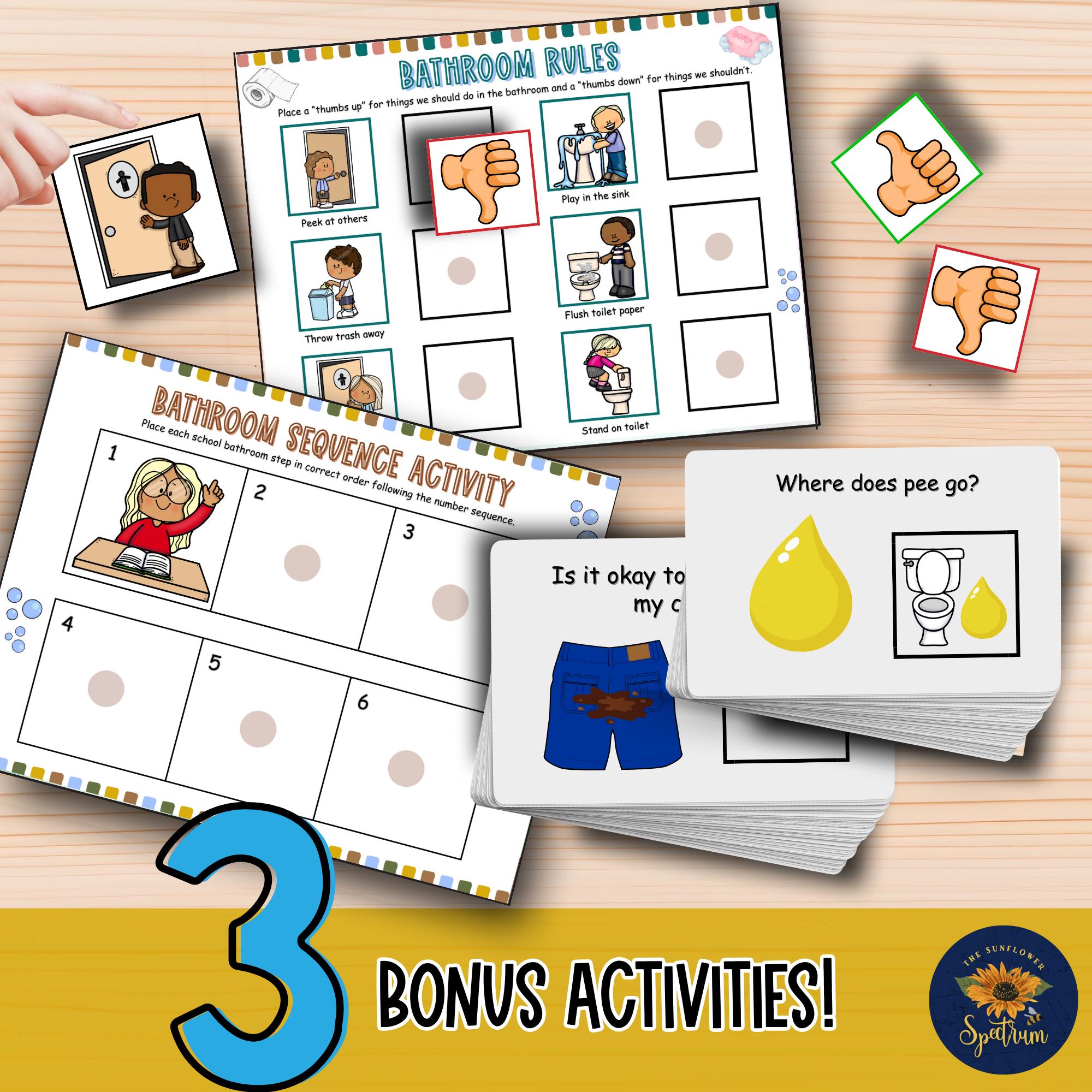 Bathroom Social Story Bundle | Bathroom Accidents, Wiping Myself for ...