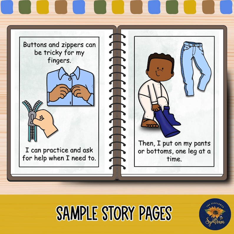 Social Story Getting Dressed: Visuals for Autism, How to Get Dressed ...