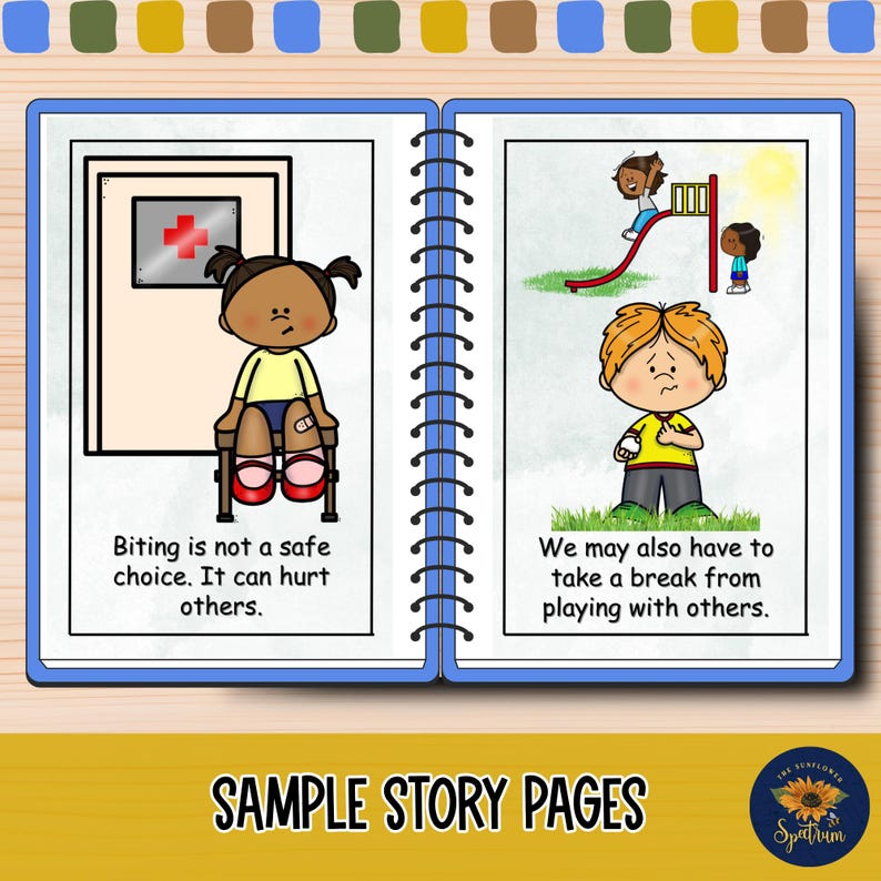 No Biting Social Story | Behavior Management | Autism Social Skills ...