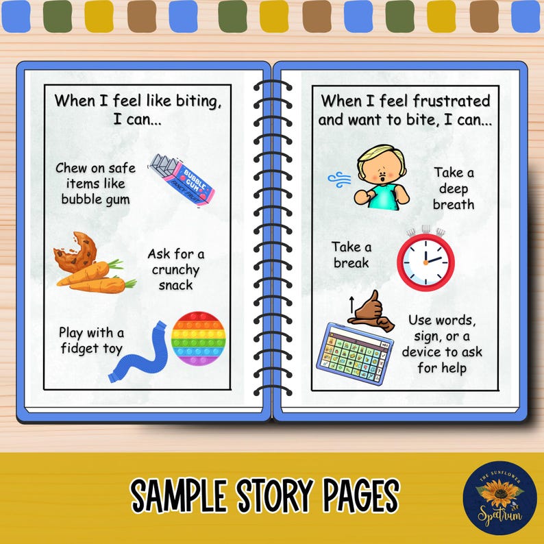 No Biting Social Story | Behavior Management | Autism Social Skills ...