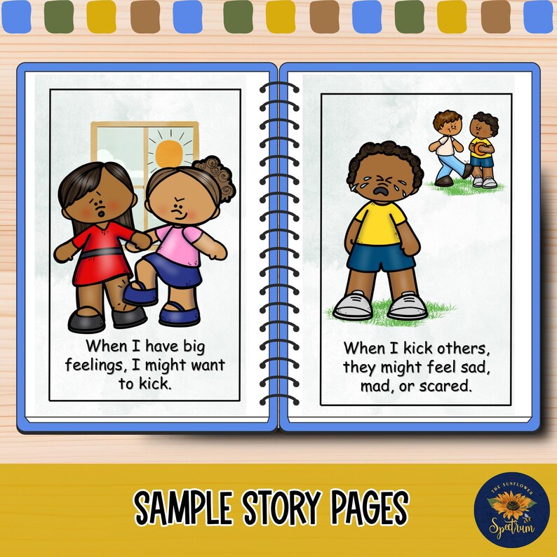 No Kicking Social Story | Self-regulation & Behavior Management | Safe ...