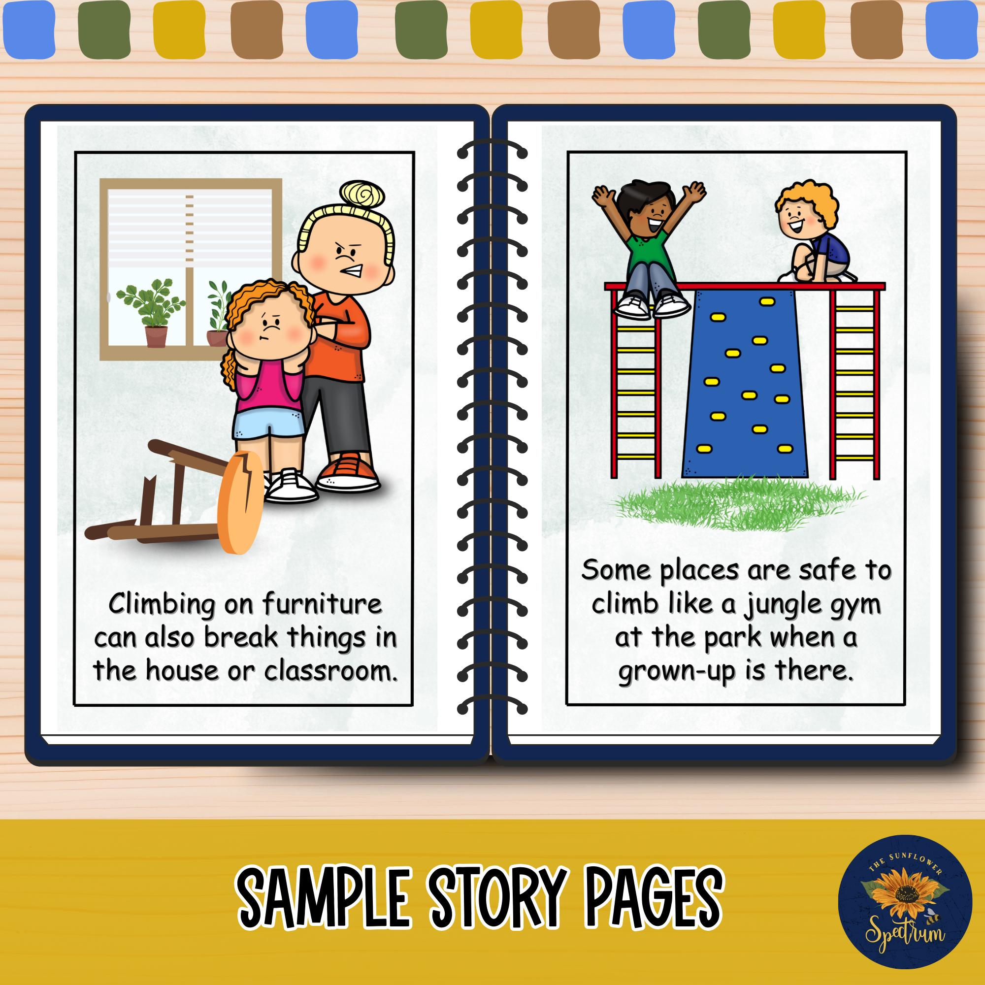 No Climbing Social Story for Kids | Climbing on Furniture | Behavior ...