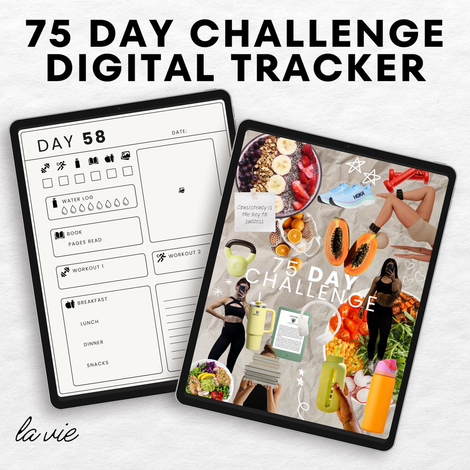 75 Day Challenge Tracker | Digital Planner for Self-discipline, Fitness ...