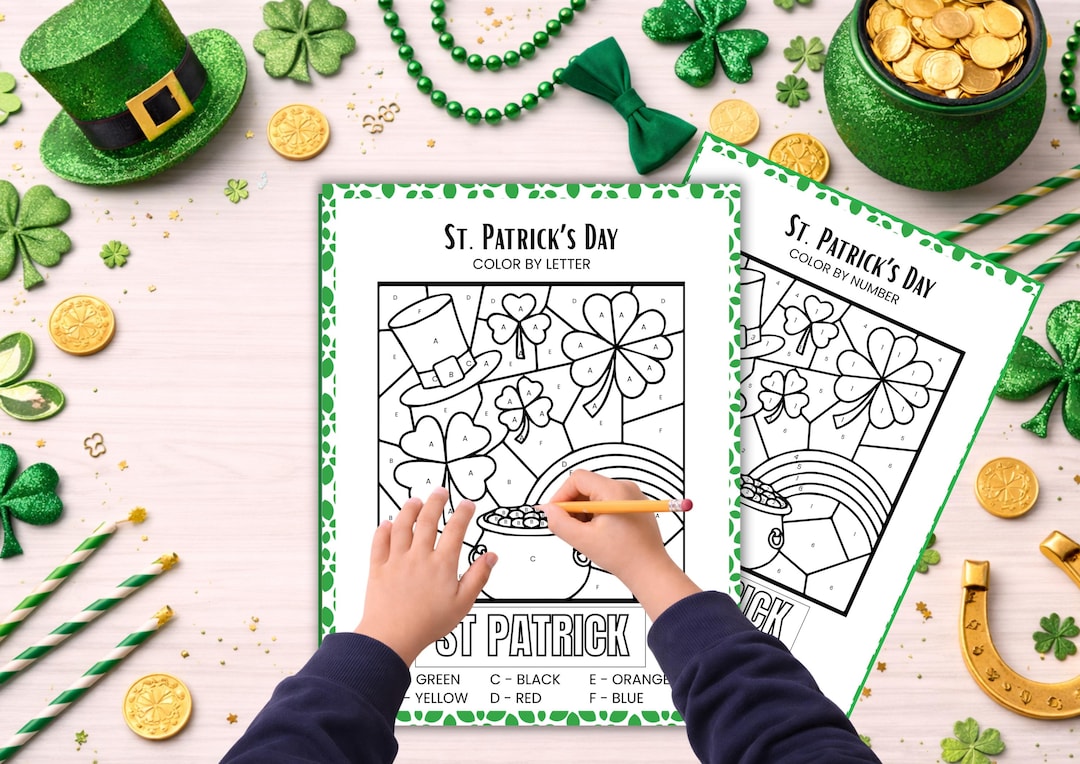 St Patrick’s Day Color by Number and Color by Letter Printable ...