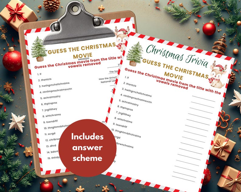Christmas Movie Quiz, Christmas Trivia Game – Guess the Christmas Movie ...