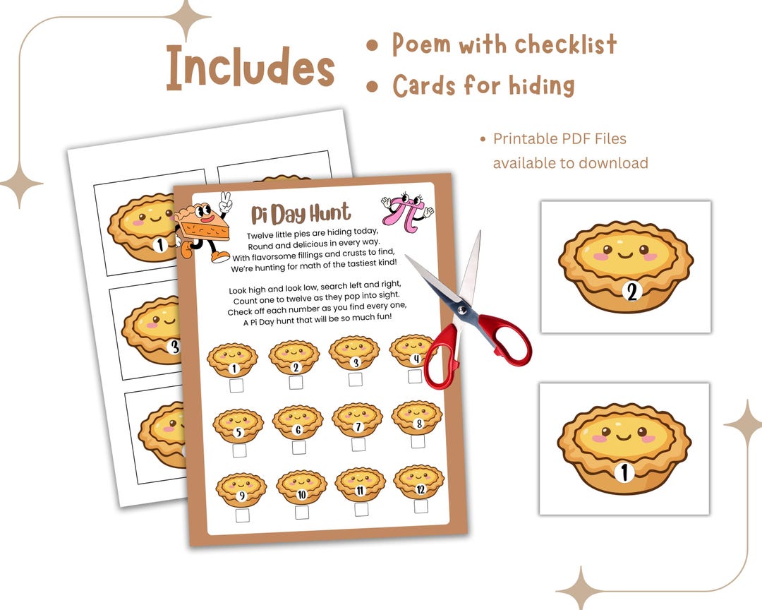 Pi Day Scavenger Hunt Printable, Math Classroom Activity, March 14 Pi ...
