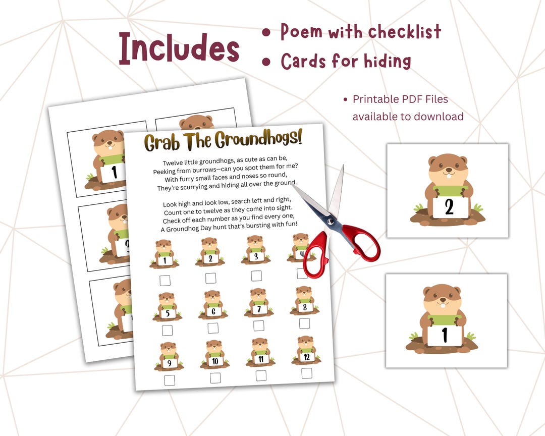 Groundhog Day Scavenger Hunt Kindergarten Classroom Activity ...