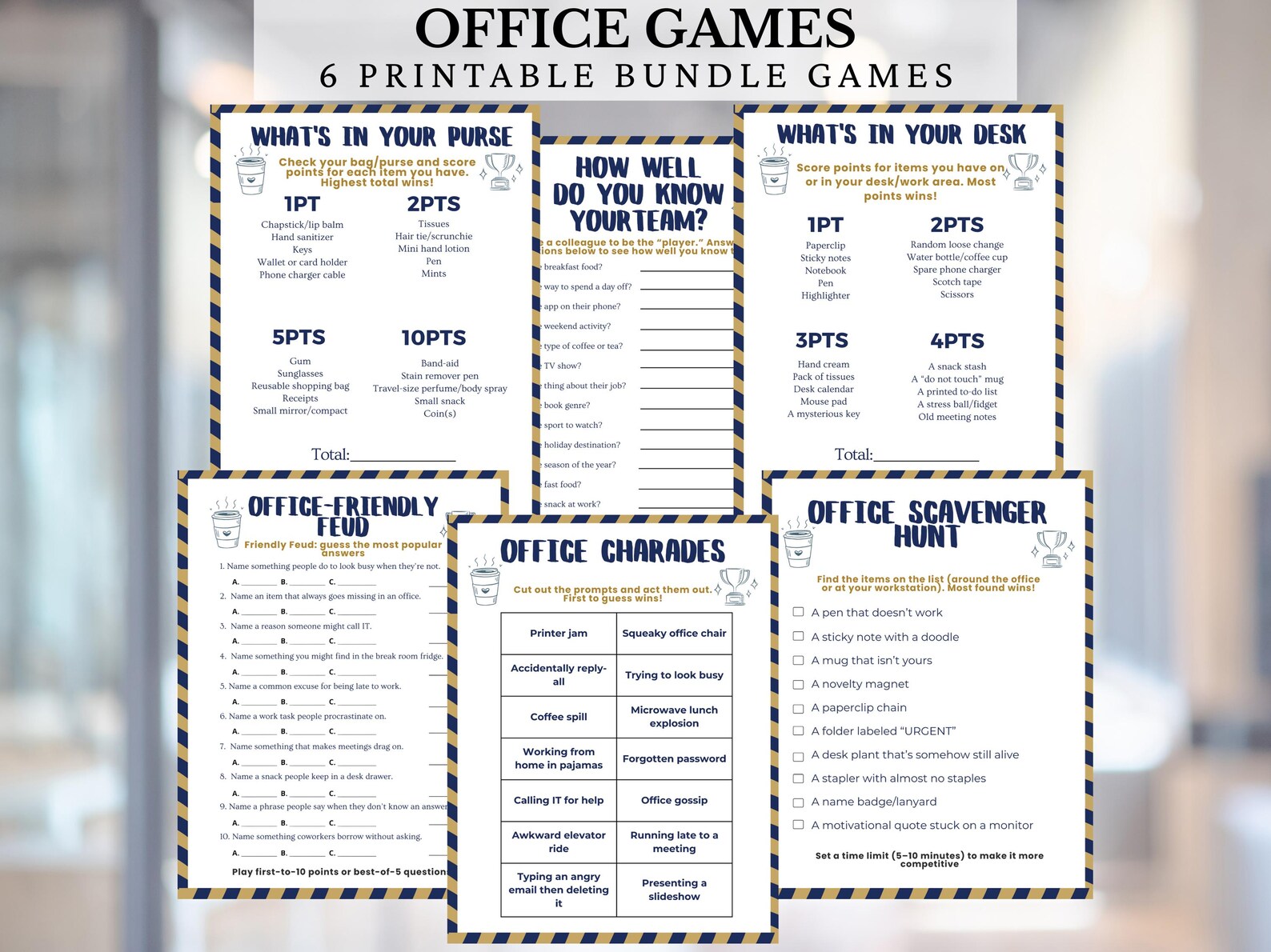 Office Game Bundle, Team Building Games, Staff Meeting Ice Breaker ...