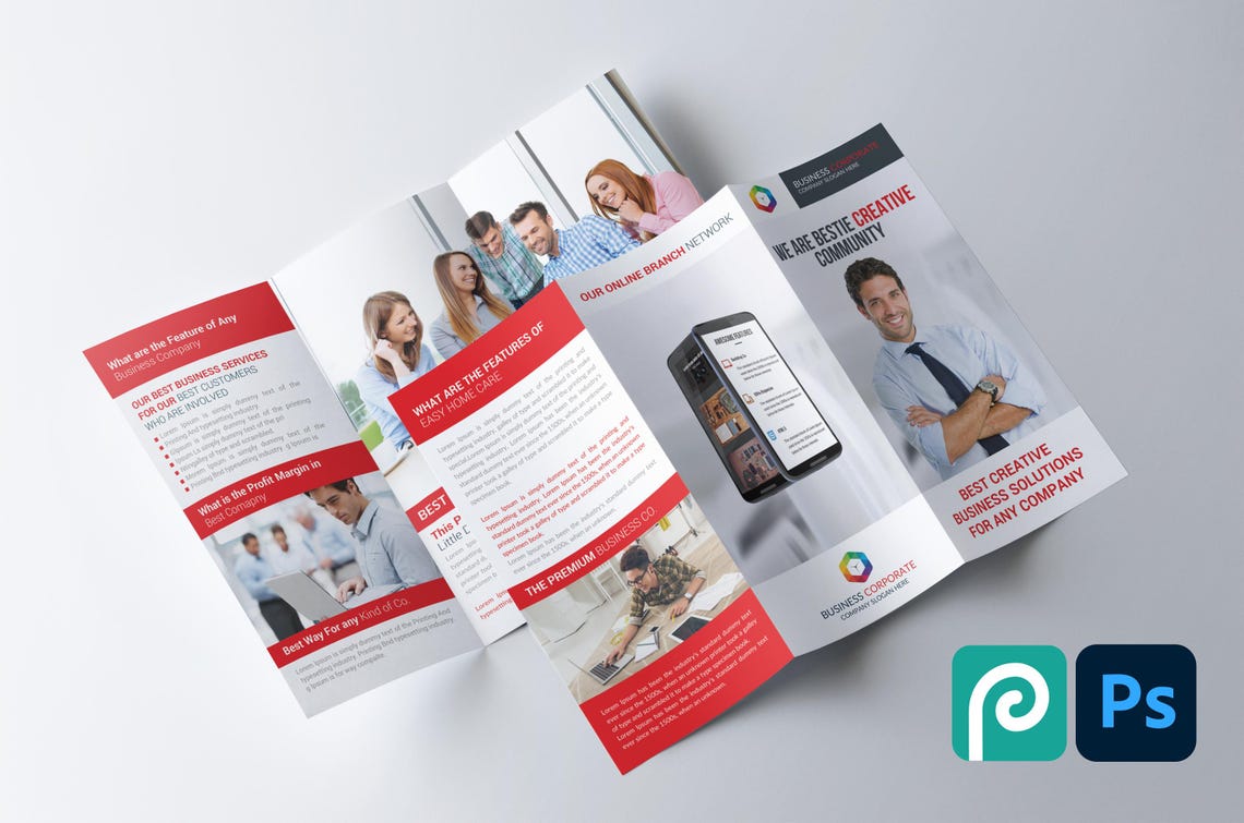 Editable Tri-fold Brochure Template: Professional Business Design (PDF ...