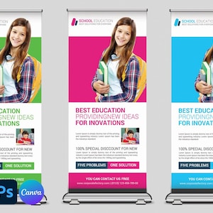 Editable School Roll-up Banner Template: Academic Event Standee (PDF ...