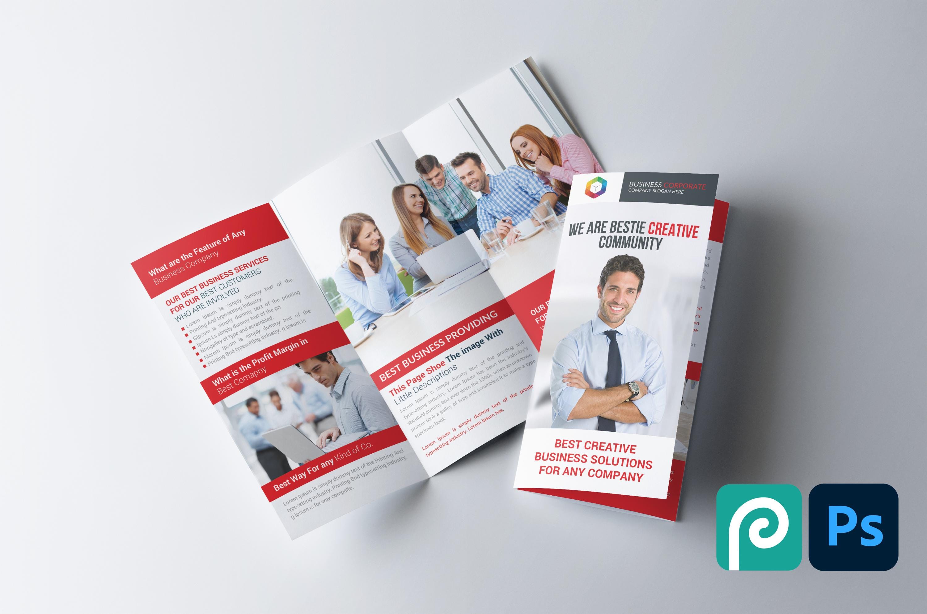 Editable Tri-fold Brochure Template: Professional Business Design (PDF ...