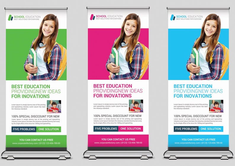 Editable School Roll-up Banner Template: Academic Event Standee (PDF ...