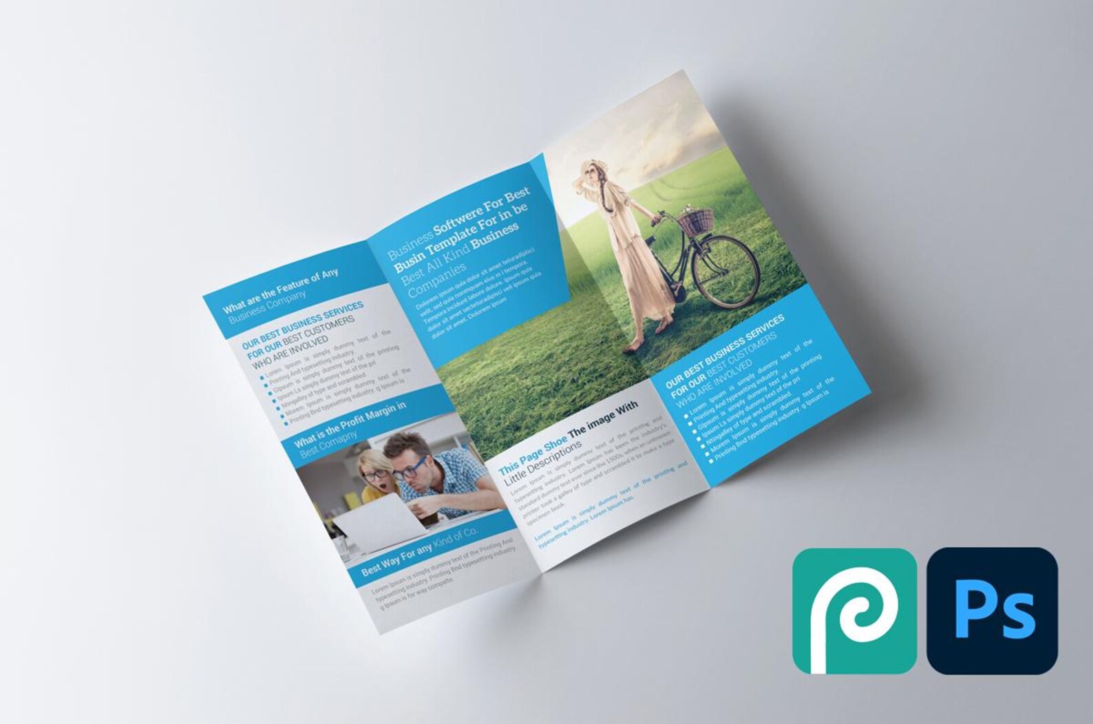 Editable Tri-fold Brochure Template: Corporate Business Marketing (PDF ...