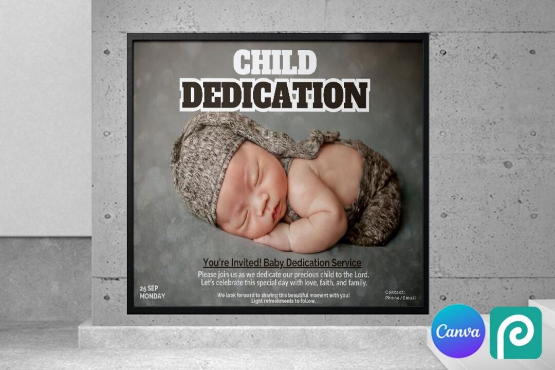 Child Dedication Flyer Template - Etsy
