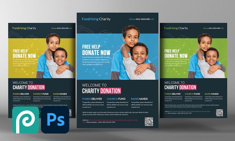 Editable Fundraiser Flyer Template: Charity Event, Donation Drive (PDF ...