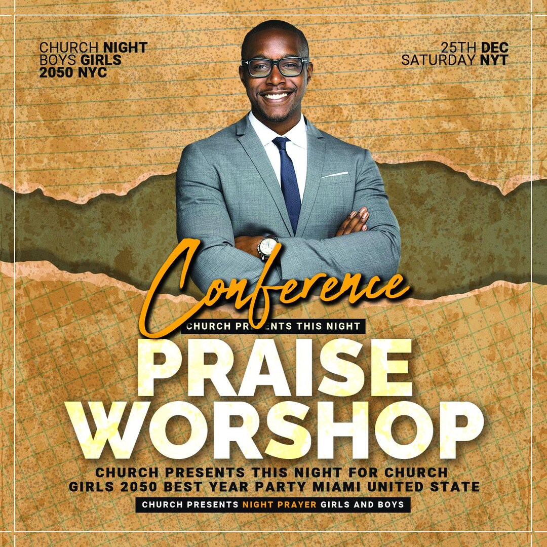 Prayer Meeting Flyer | Editable Canva Church Template | Faith Gathering ...