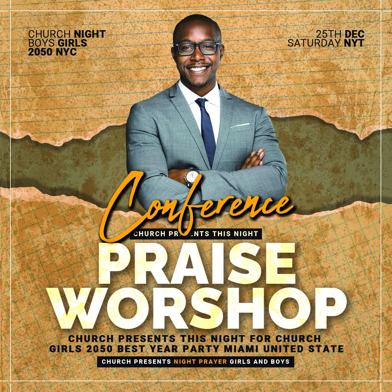 Prayer Meeting Flyer | Editable Canva Church Template | Faith Gathering ...