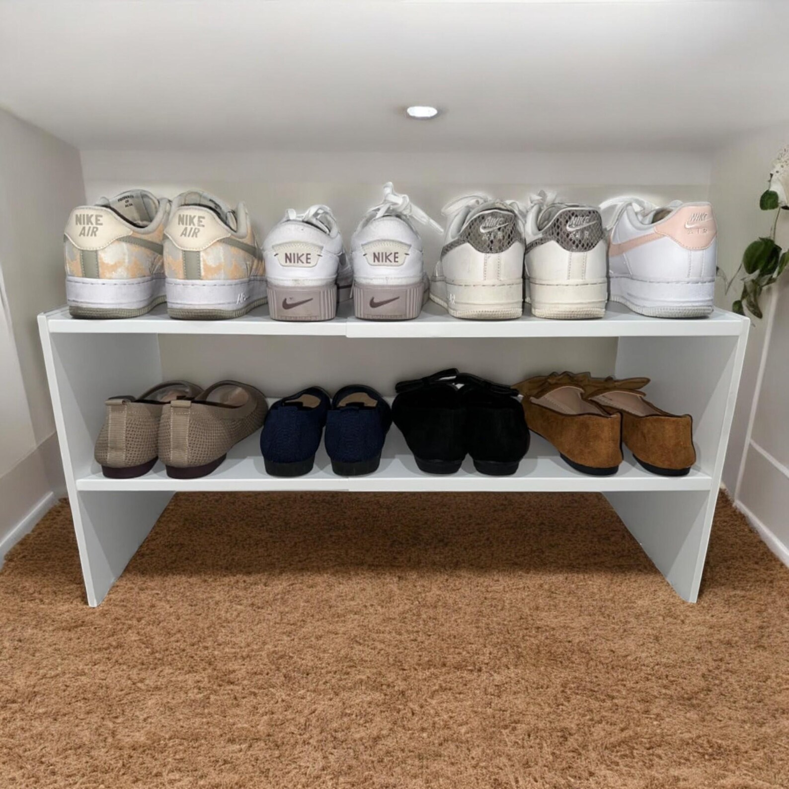 Wooden Shoe Rack | Shoe Organizer | 2 Tier Shoe Rack | Stackable Shoe ...