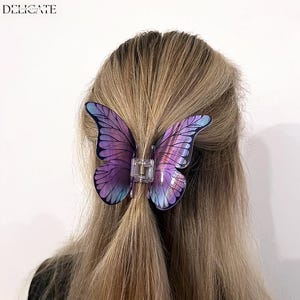 Butterfly Hair Clip, Colorful Hair Claw, Girlish Bug Hair Clip, Women ...