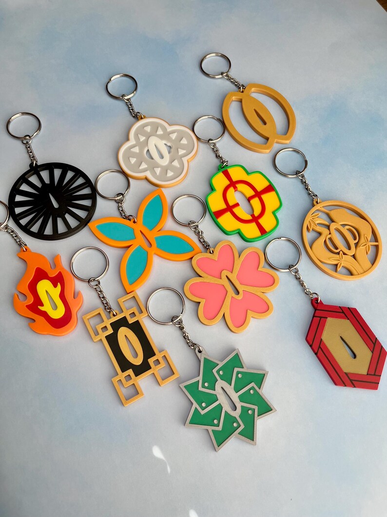 Demon Slayer Tsuba Keychains - Etsy