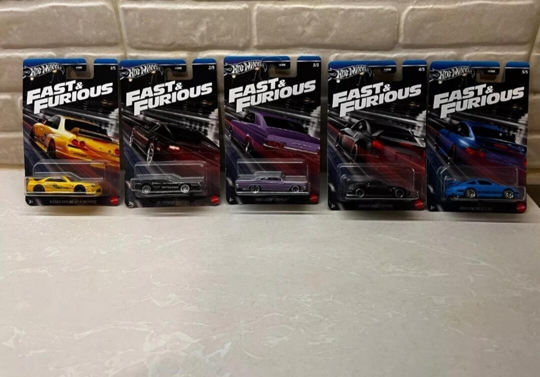 Hotwheels Premium Silver Series Fast and Furious Skyline 350Z Porsche ...
