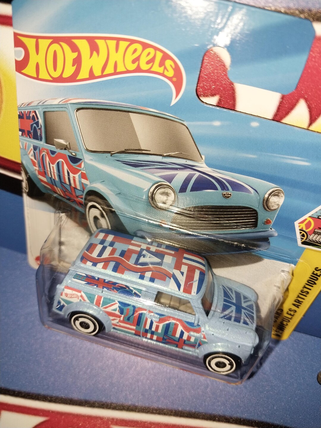 Hot Wheels '67 Austin Mini Van: Union Jack Art Car, Rare Short Card - Etsy