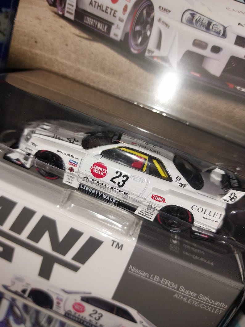 Mini GT 1:64 Scale Diecast Model of the Nissan LB-ER34 Super Silhouette ...