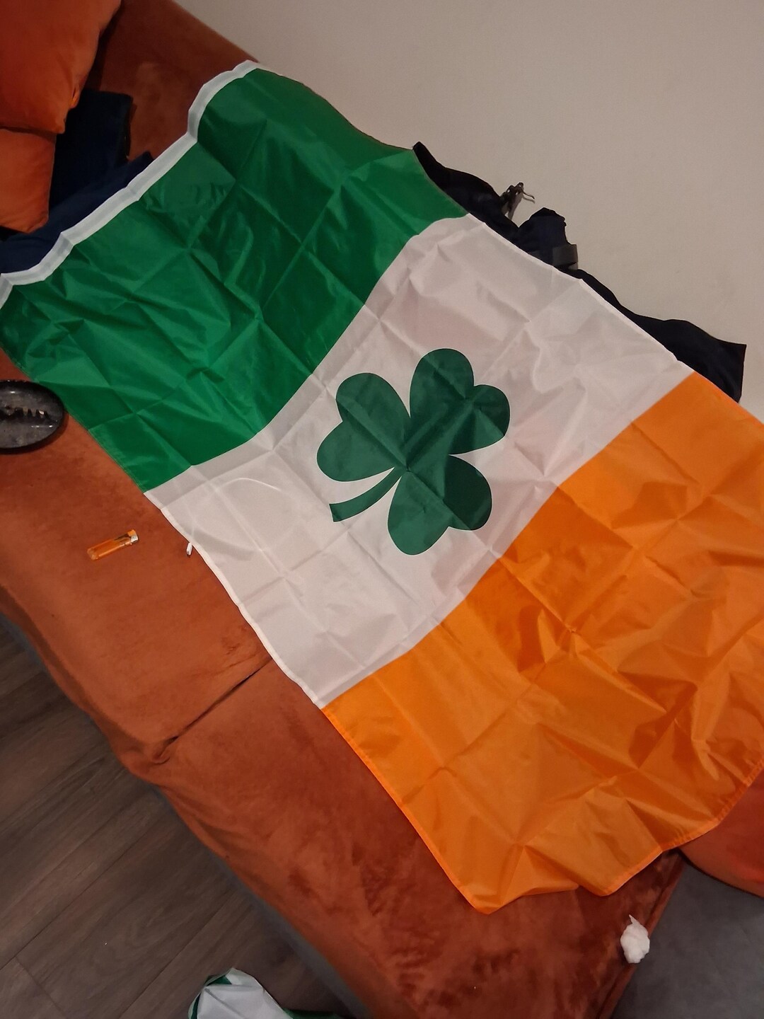 Irish Tricolor Flag: 5ft X 3ft Fade-resistant Erin Go Brath Harp Flag ...