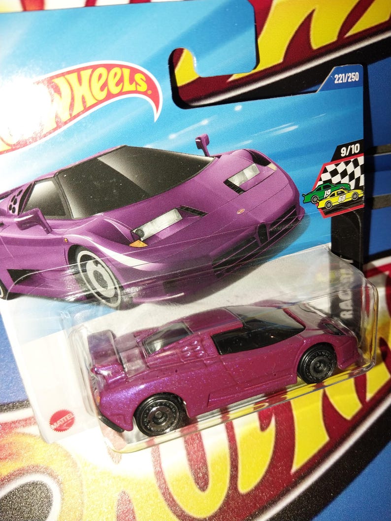Hot Wheels '94 Bugatti EB110 SS: Purple Diecast Model Car, HW Race Day ...