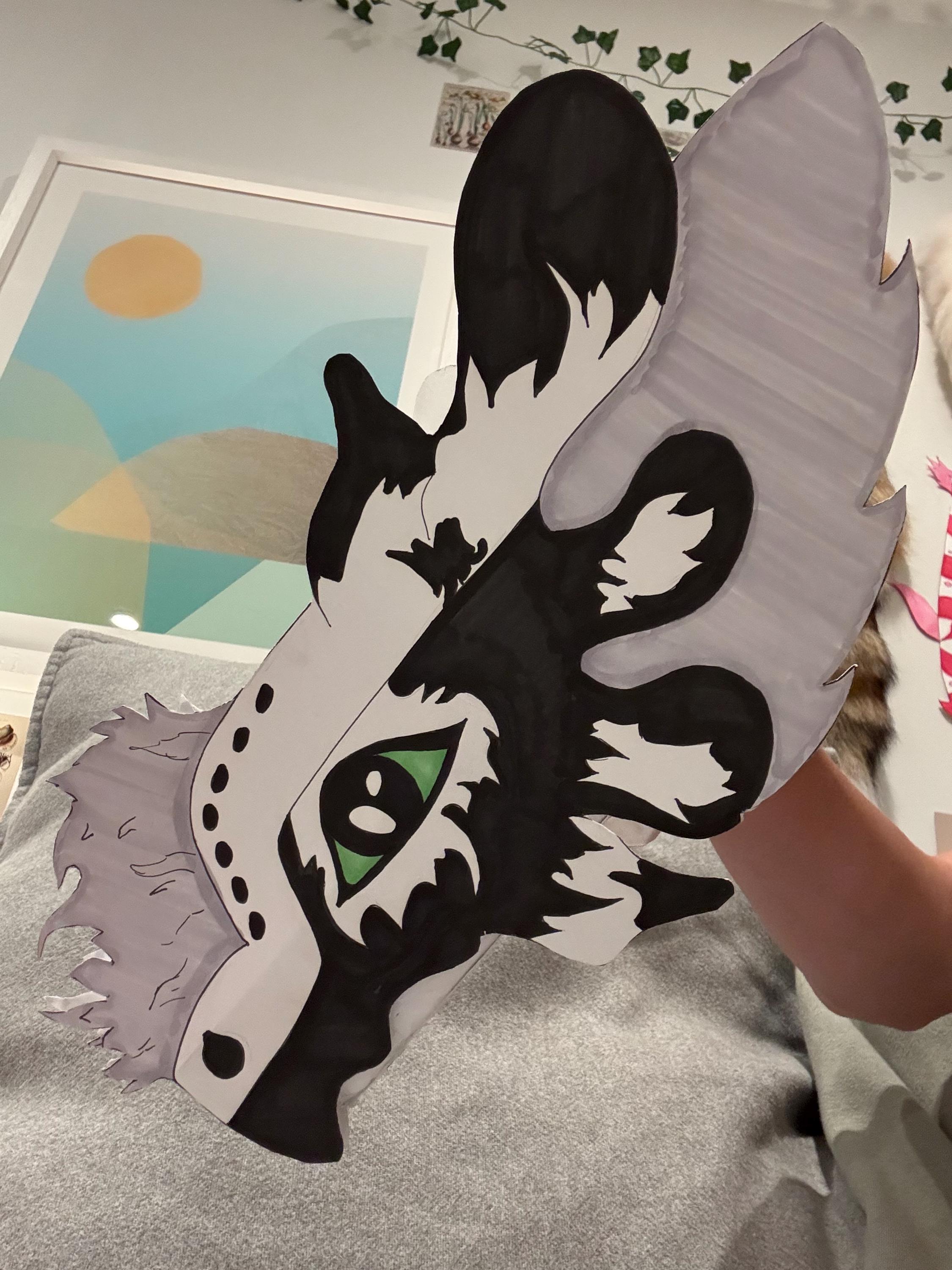 Dragon Puppet, Ghost Themed, Cardstock, Ohuhu Markers, Gore, Detailed ...