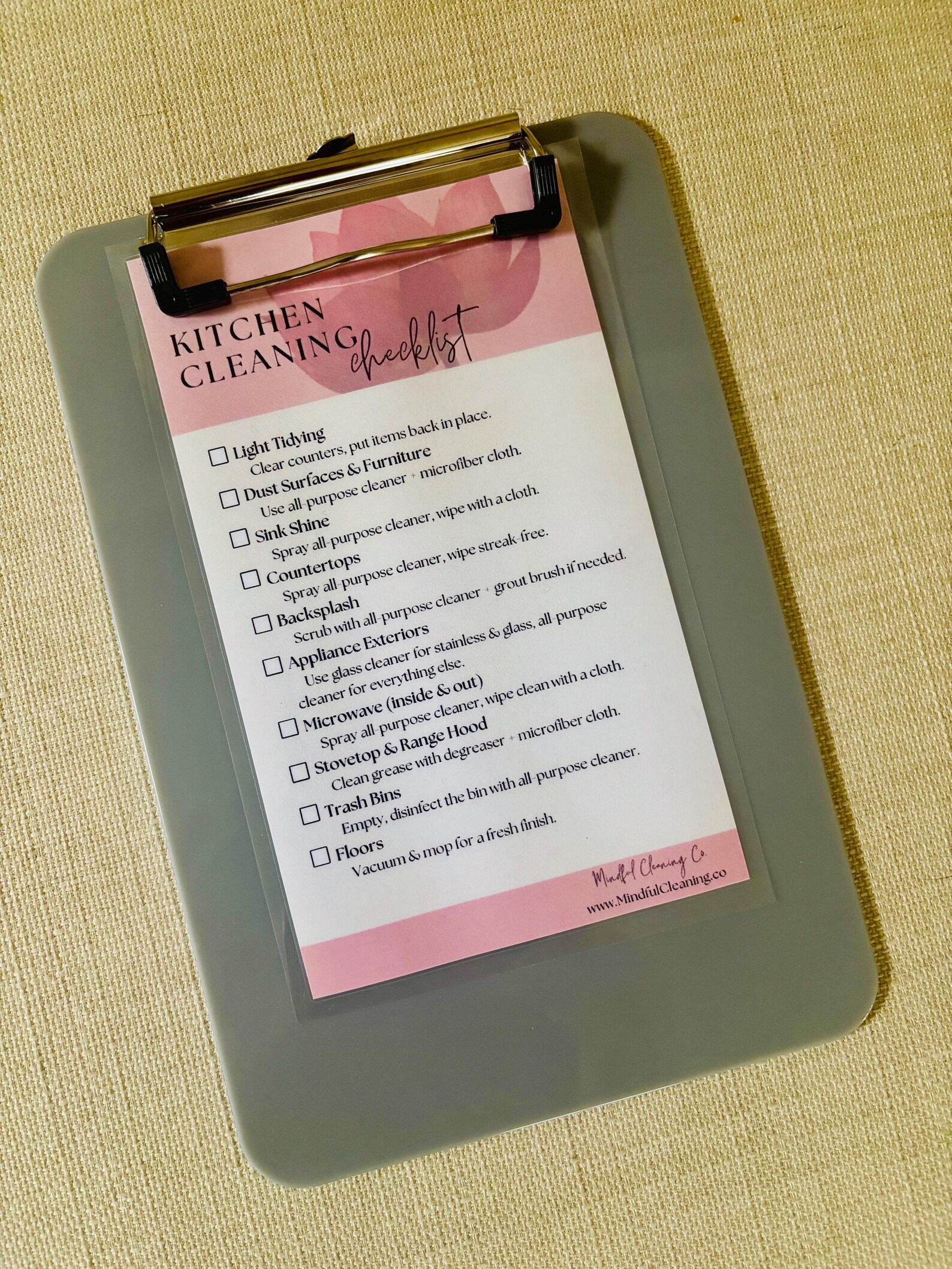 Printable Kitchen Cleaning Checklist | Daily, Weekly & Deep Clean Tasks ...