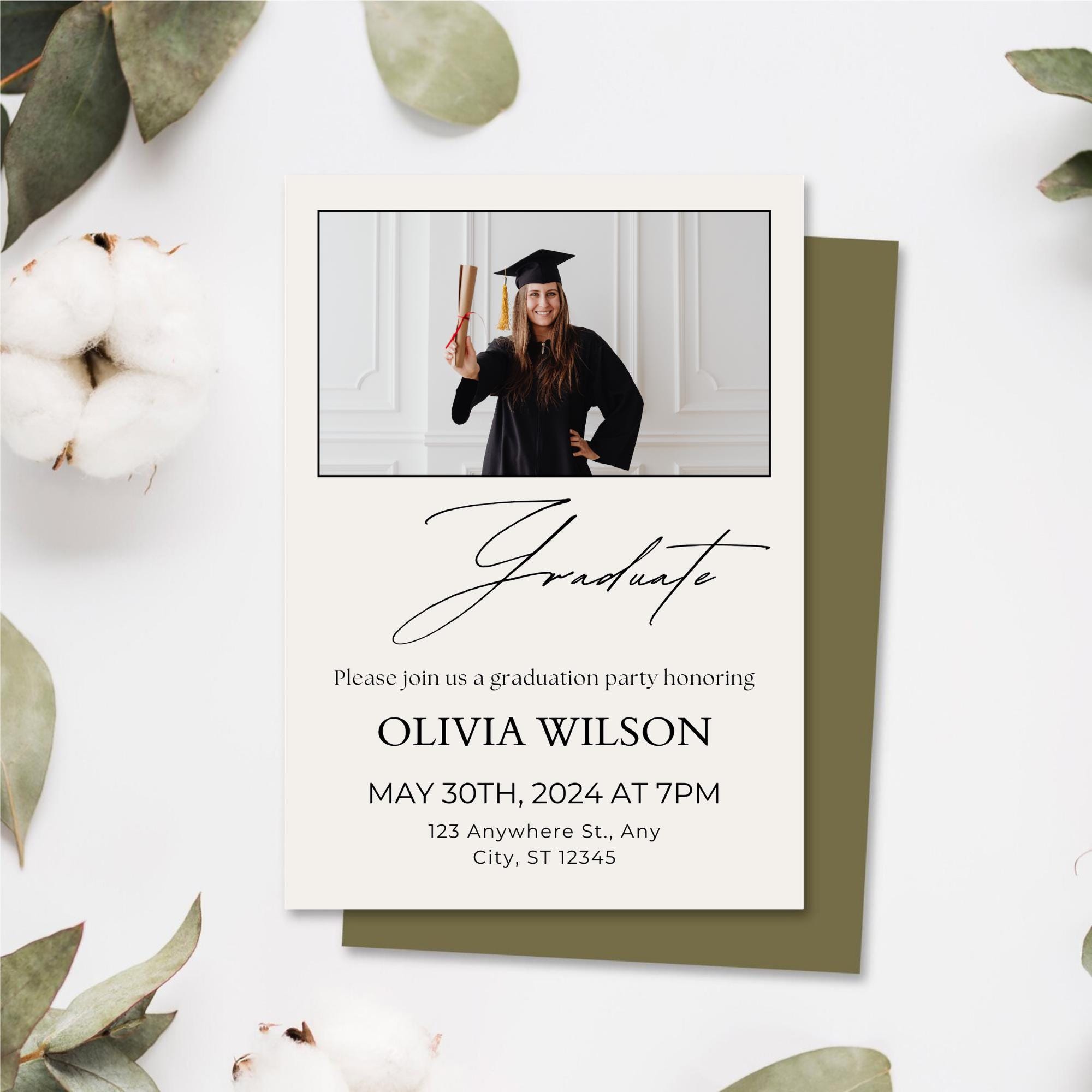 Graduation Party Invitation Template Editable Graduation Invitation ...