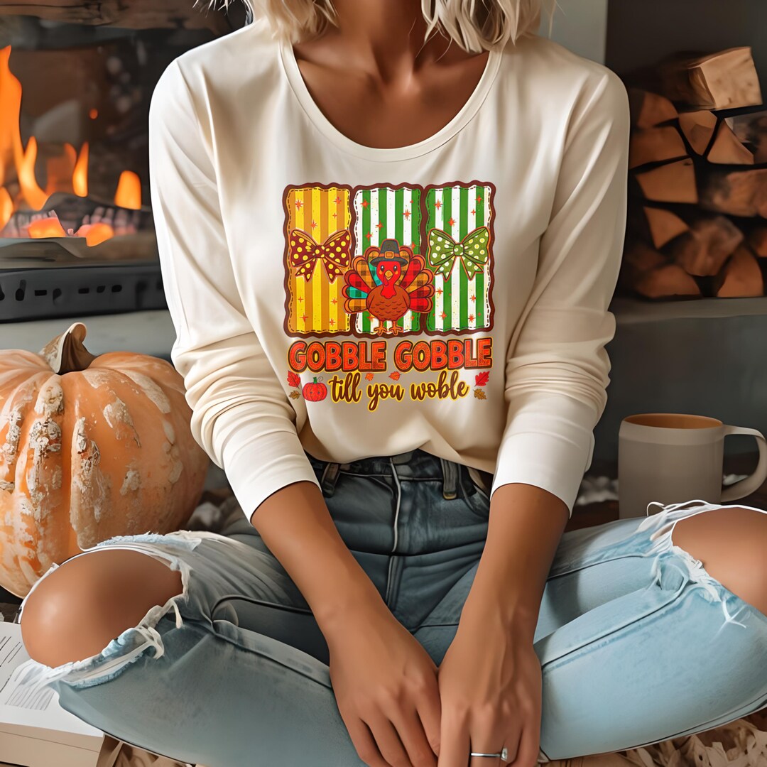 Preppy Thanksgiving Turkey PNG, Floral Fall Clipart (digital Download ...
