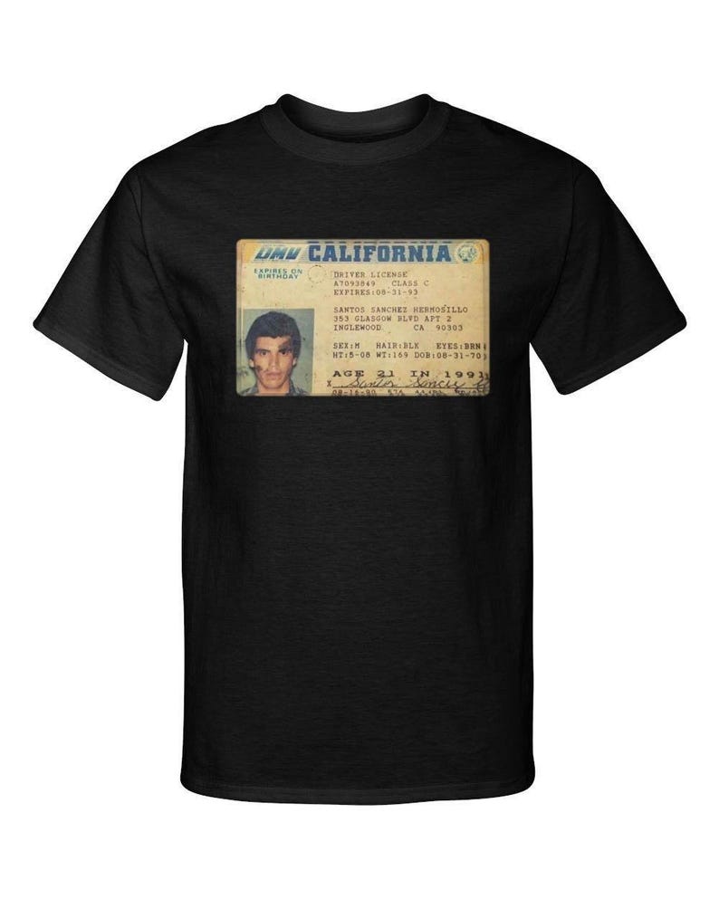 Chalino Sanchez El Gallo California Drivers License CDL Graphic Tee ...
