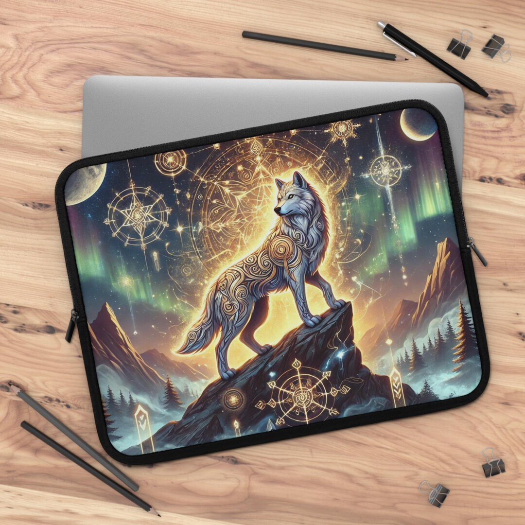 Ancient Guardian Wolf Laptop Sleeve Case, Protective Computer Cover ...