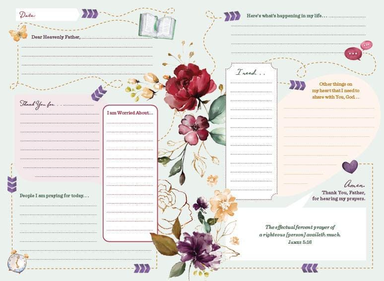 The KJV Prayer Map® Bible [mint Blossoms] - Etsy