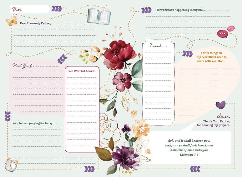 The KJV Prayer Map® Bible [mint Blossoms] - Etsy