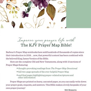 The KJV Prayer Map® Bible [mint Blossoms] - Etsy