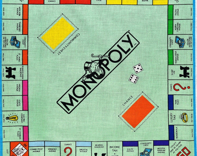 Monopoly, Fabric, Pillow Cover, Fabric Panel,cotton - Etsy
